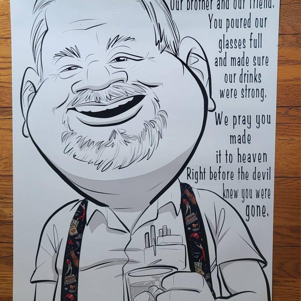Hand Drawn Caricatures From Photo *DIGITAL Product-no Physical Copy* - Etsy