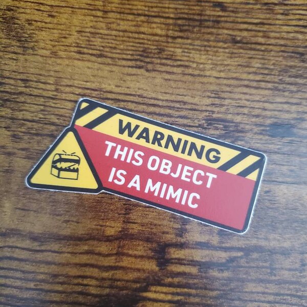 Mimic Warning Embroidered Iron-on Patch: D&D, Dungeons and Dragons - Etsy
