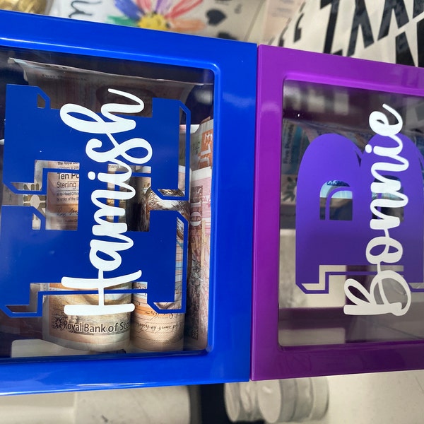 Personalised Brick Style, Building Block Money Box, Piggy Bank, Small ...