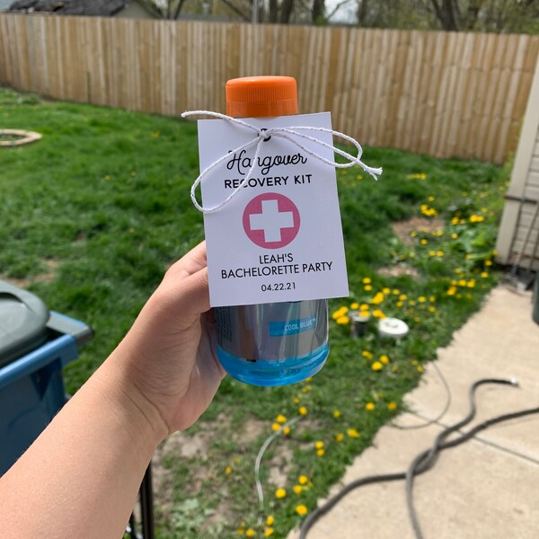 Bachelorette Recovery Kit, Recovery Kit Tag, Hangover Recovery Kit ...