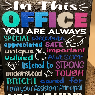 School Counselor Office Sign, Personalized Sign for Office, Gift for ...
