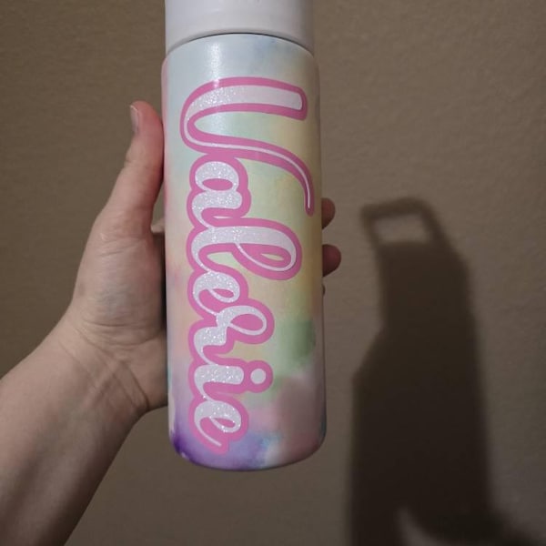 Custom Waterproof Vinyl Name Stickers | Name Decal for Water Bottle ...