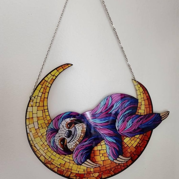 Chameleon Stained Glass Suncatcher, Chameleon Hanging Art, Chameleon ...