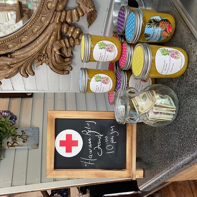 JAM COVERS Fabric 2 Sizes Avalible X 36 GINGHAM Includes - Etsy