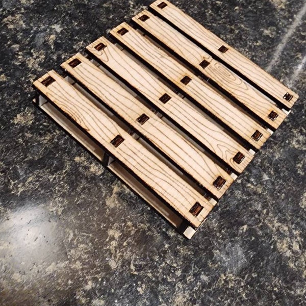 Boxed Pallet Coaster Svg Files, Vector Files for Wood Laser Cutting ...