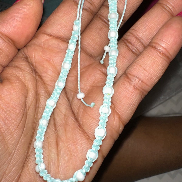 Set of Waterproof Ocean Wave Bracelets Gift Beach Anklets Non Tarnish ...