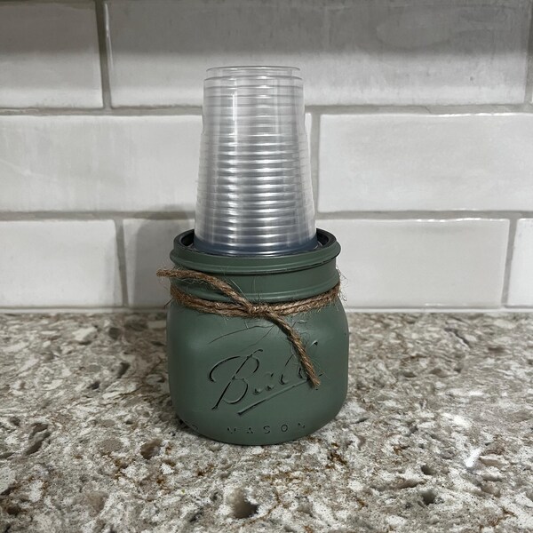 Mason Jar Dixie Cup Holder, Pint Jar Cup Holder, 5 Oz Cups~urban ...