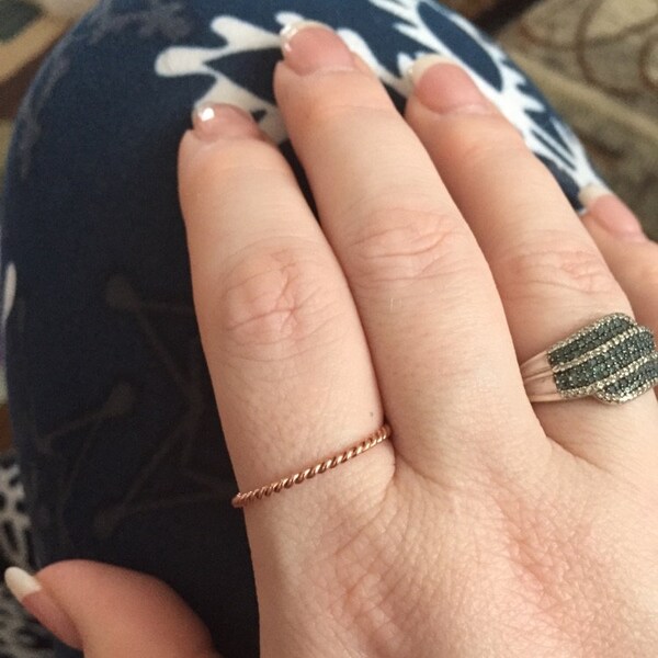 Pure Copper Twisted Ring in Various Gauges - Etsy