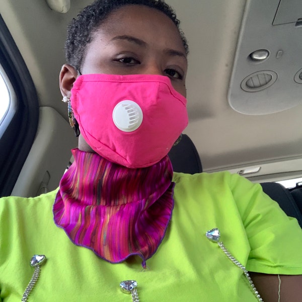 Tracheotomy Black Stretch Lace Snap-on Neck Scarf for Tracheostomy ...