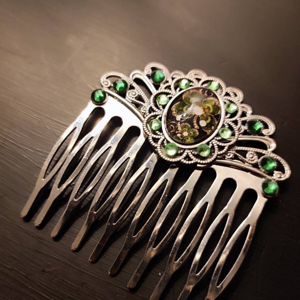 Wide Hair Comb With Celtic Knots Silver Ireland Hair Accessories Bridal ...
