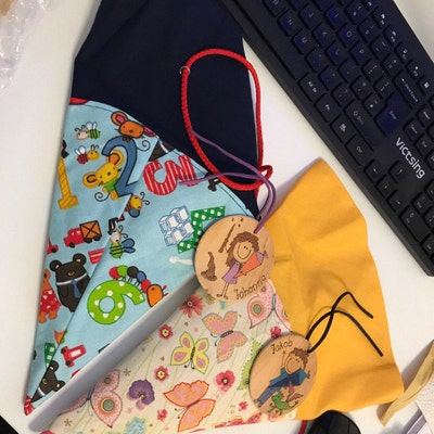 A4 Size Fabric Document Bag Free Shipping Office Envelope Blue Fish ...