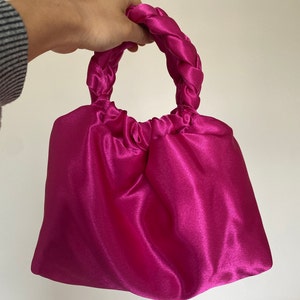Scrunchie Satin Small Evening Bag 25 Colors 2 Sizes Bag for Wedding ...