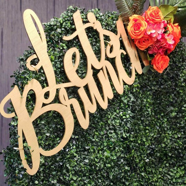 Let's Brunch Sign, Brunch Sign, Party Decor, Brunch Decor , Brunch ...