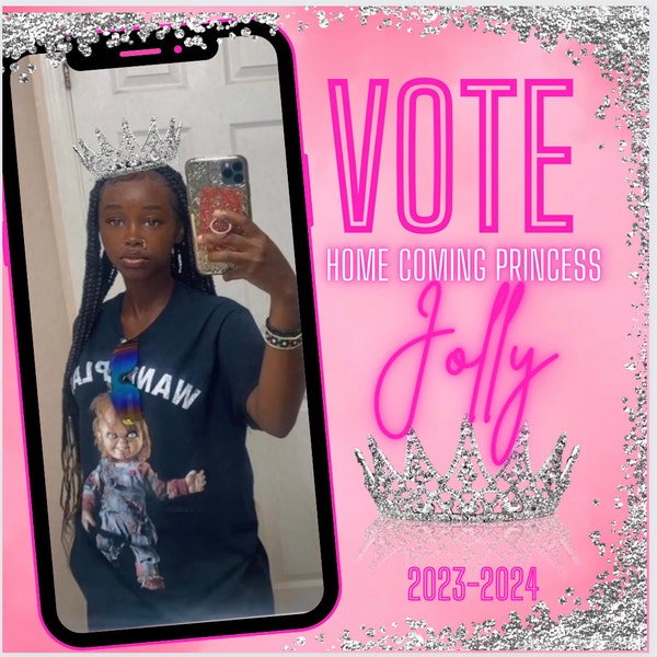 Editable Homecoming Vote Campaign High School Election DIY Flyer Canva ...