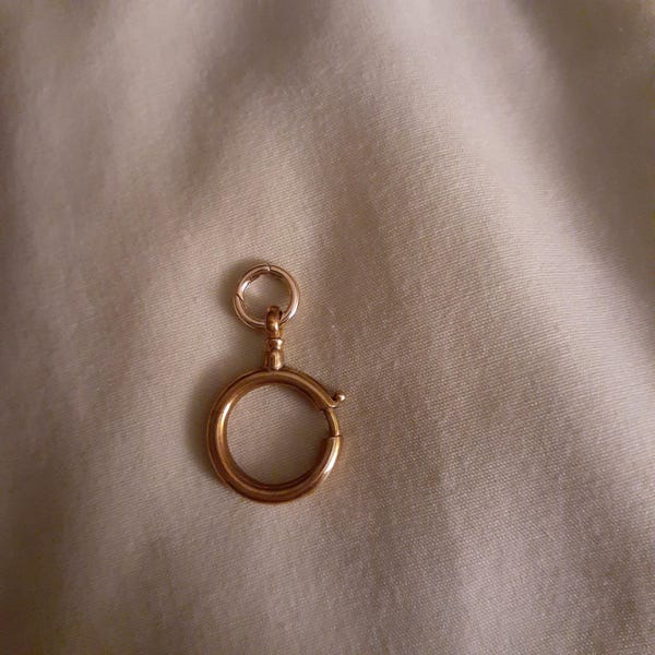 18K Solid Gold Connector Clasp, Charm Push Closure, Necklace Clasp ...