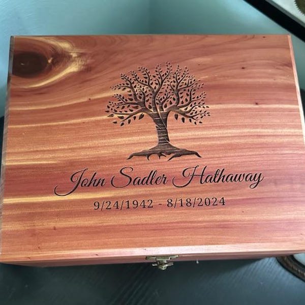 The Perfect Box 12 X 8 Engraved Wood Box With Lock, Engraved Cedar Box ...