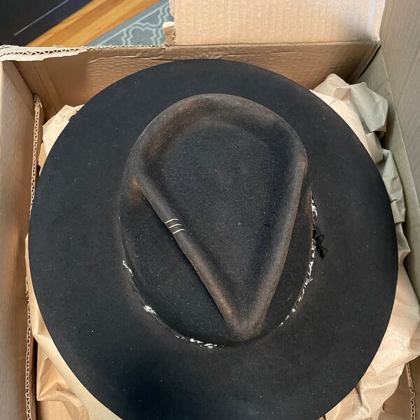 Custom Mens Western Goth Hat, Bolero Hat, Western Goth Wide Brim Hat ...