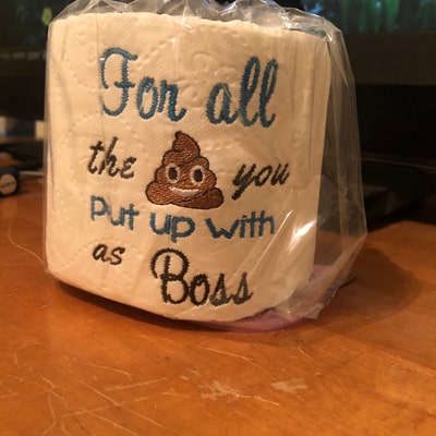 Boss Gift, Embroidered Toilet Paper, Gag Gift, Party Decoration ...