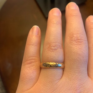 Gold Band Thick Gold Band Half Round Ring Gold Ring 14k | Etsy