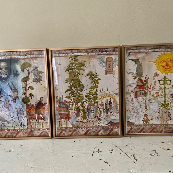 Midsommar Mural 3 X A3/A4 Unframed Prints - Etsy