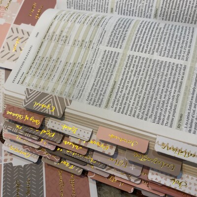 Bible Tabs Laminated Bible Tabs Tabs for the Bible Pretty Bible Tab ...