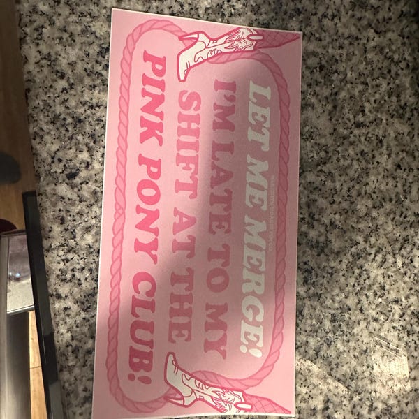 Pink Pony Club Bumper Sticker – Yeehaw Energy for Your Ride Inspired by ...