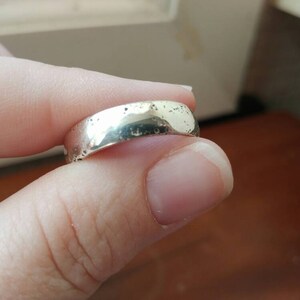 7mm Textured Silver Ring, Matt Ring, Sand Cast Ring. - Etsy UK