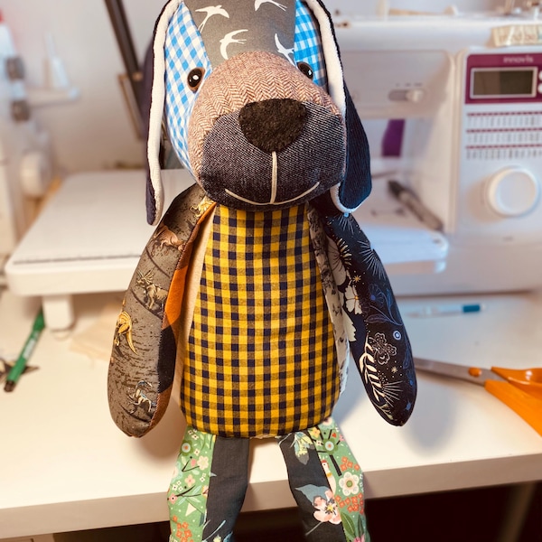 Stuffed Puppy Dog - PDF Sewing Pattern & Tutorial / Stuffed Animal ...