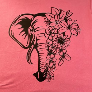 Floral Elephant Svg File,elephant Svg,flowers Elephant Svg ,floral ...