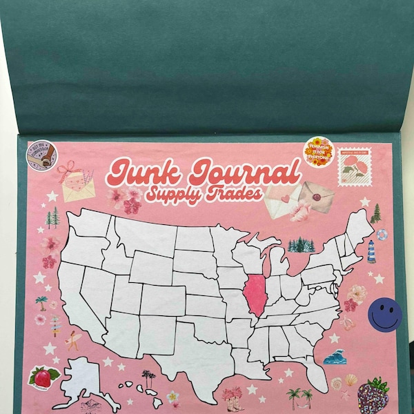 Junk Journal Supply Trade Map - Etsy