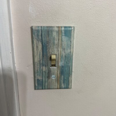 BLUE BEACH WOOD Home Decor Light Switch Plates and Outlets Home Decor ...