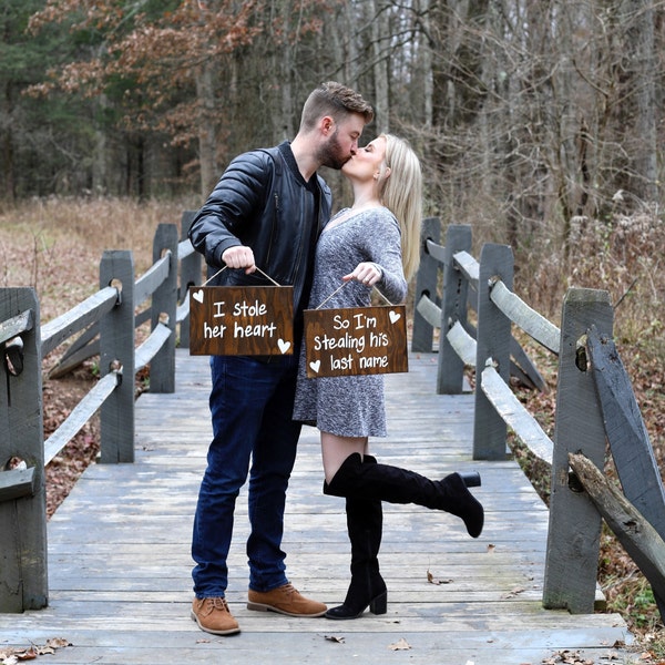 Engagement Photo Props, Couples Engagement Props, I Stole Her Heart ...