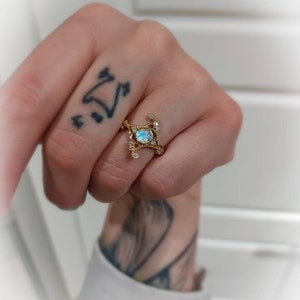 Cyan Blue Gemstone Women's Ring Solid Rose Gold/ 14k Gold - Etsy