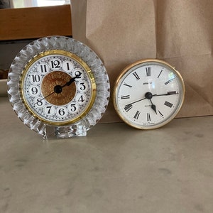 Mini Quartz Clock Fit-up Movement Gold Bezel With Ivory Arabic | Etsy