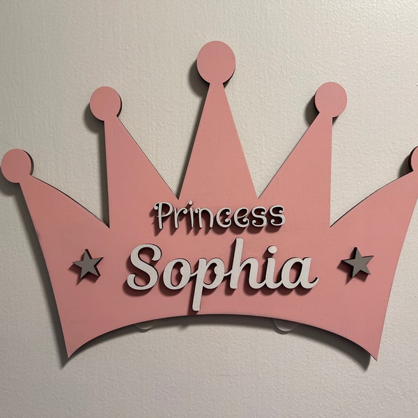 Princess Crown Door Sign, Princess Crown Room Sign, Princess Nursery ...