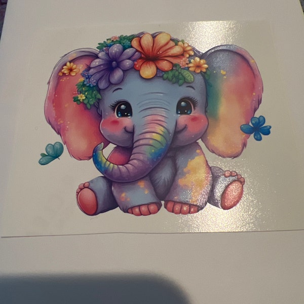 Elephant Clear Laser Printed Waterslide Image,elephant Decal, Elephant ... Elephant Clear Laser Printed Waterslide Image,elephant Decal, Elephant ...