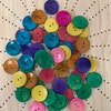 50 Large Mixed Color Wooden Buttons 30mm 1 1/8 Inch Mixed Colors 2 Hole ...