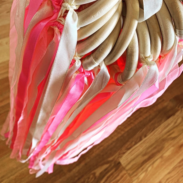 24 Piece Set Any Ribbon Wand Waldorf Inspired Hand Kite Ribbon Dancing ...