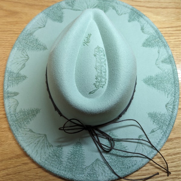 Oak Tree Hat, Burnt Fedora Hat, Oak Leaf Accessory, Rust Hat, Autumn ...