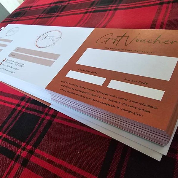 Custom Gift Vouchers, Business Gift Vouchers, Customisable Gift Voucher ...