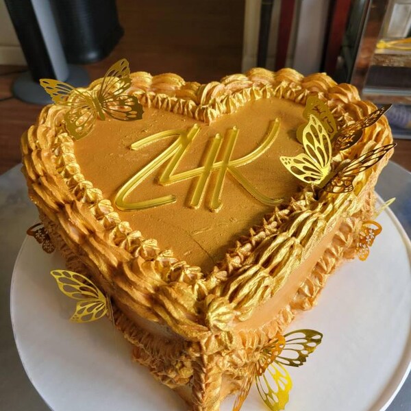 Script Name Acrylic Cake Charm | Custom Cake Charm | Birthday Cake ...