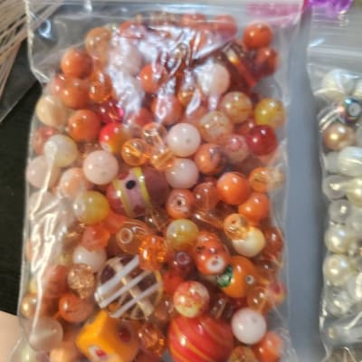 Green Bead Soup Mix, 4oz Glass Bead Mix, Mixed Loose Lot of Beads, Bulk ...