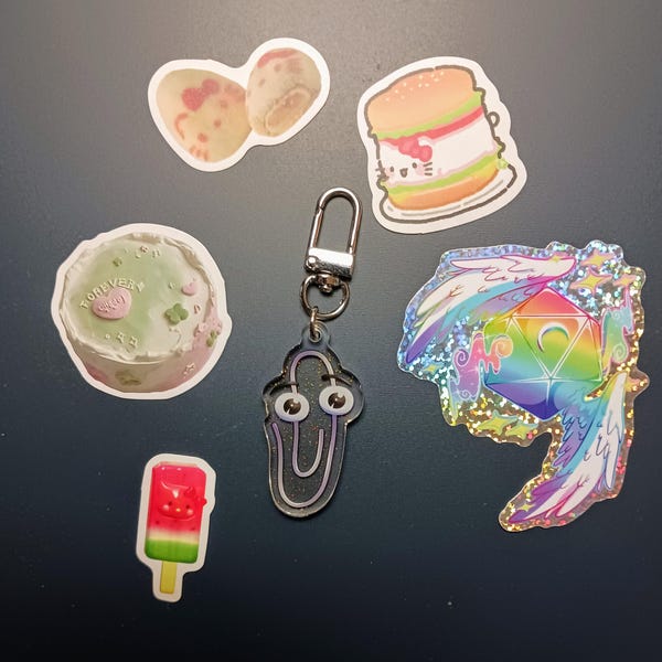 Vtuber / Pngtuber Asset Pack - Cage, Trashcan, Sticky Notes, and Glass ...