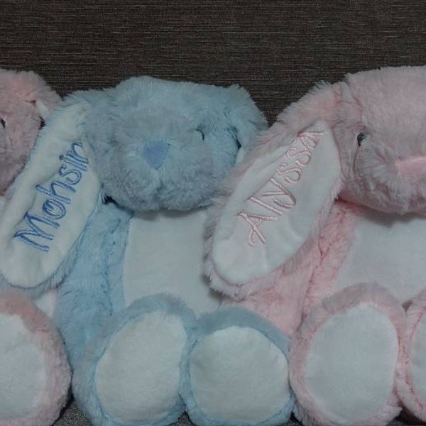 Personalised Easter Bunny Soft Toy - Embroidered Eastergift - Etsy UK