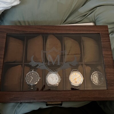 Watch Box, Watch Case, Engraved Watch Display, Jewelry Storage ...