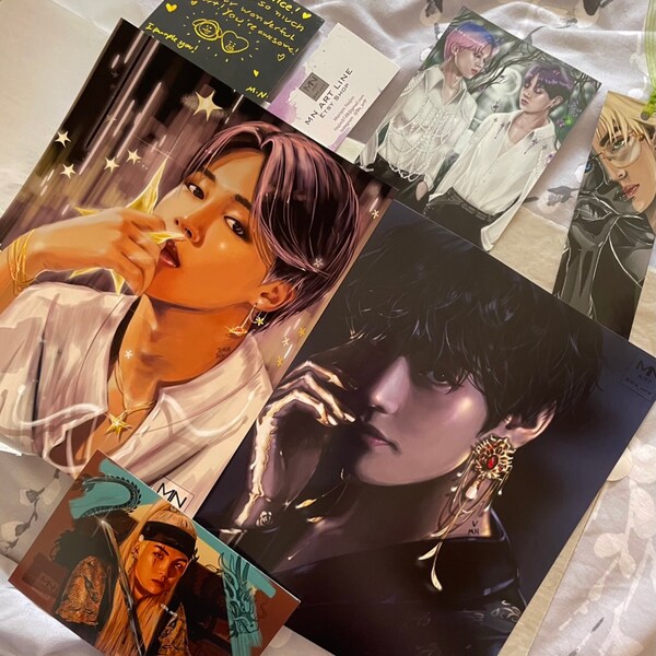 BTS V Fan Art Print | Kpop BTS Kim Taehyung Fan Art Print | Bts V ...