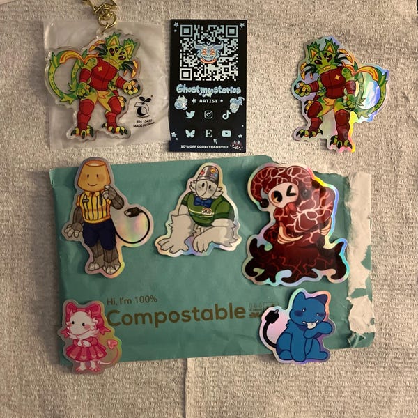 SERIES 3 REGRETEVATOR - Stickers: Fleshcousin, Jeremy, Reddy, Gregoriah ...