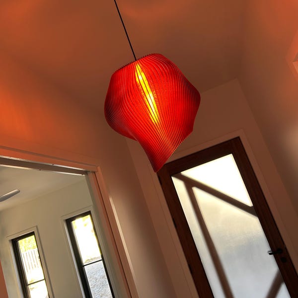 Spiral Wave Lampshade | Ceiling Lamp | Handmade Lamp | Ceiling Light ...