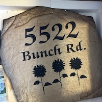 Monogram Last Name Rock - Engraved Stone - Personalized - Garden Stone ...