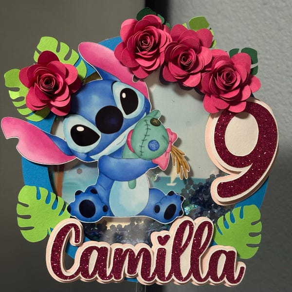 Stitch Shaker Cake Topper - Etsy